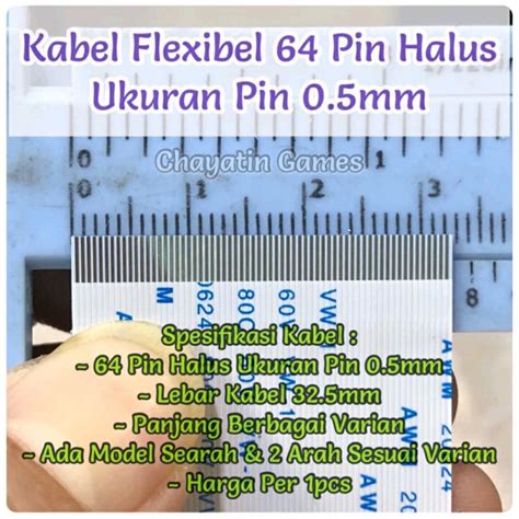 Flexible Cable 64 Pin Smooth Length And Model According To Variant Choice Pin Size 05mm