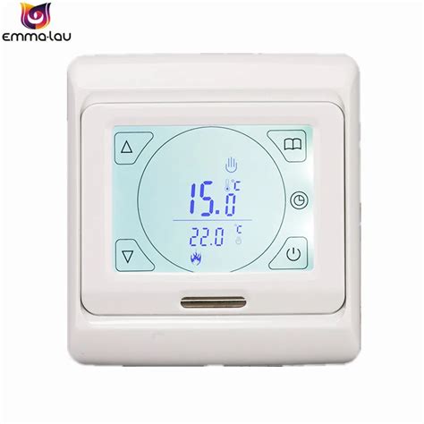 Set LCD Digital Programmable Underfloor Heating Thermostat Smart Touch Screen Room Temperature