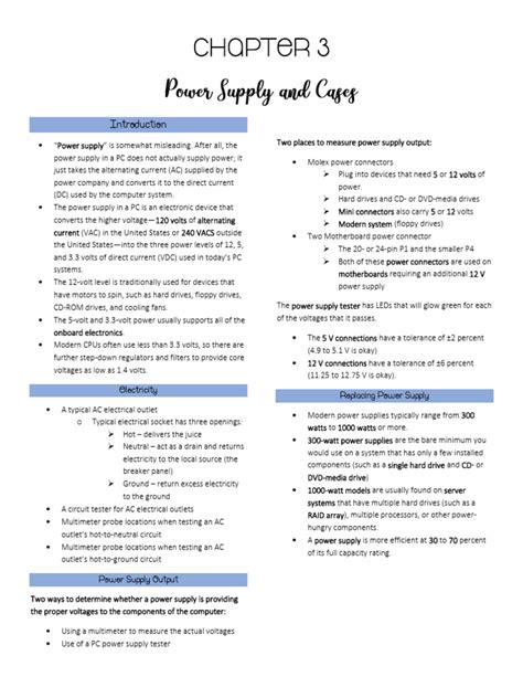 Cpt Reviewer Pdf Central Processing Unit Power Supply