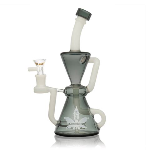 Aleaf Glass 10″ Hourglass Tornado Recycler W Circle Perc All In One
