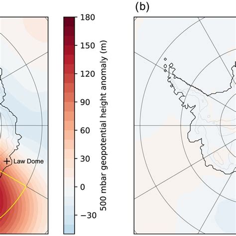 A Mean 500‐hpa Geopotential Height Anomaly And B Mean 2‐m