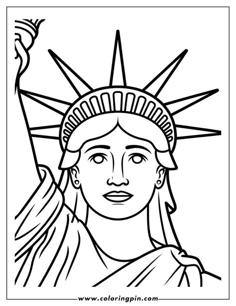 Statue Of Liberty Coloring Page Oh Coloring