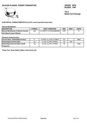 2N3055 Datasheet, Equivalent, Cross Reference Search. Transistor Catalog
