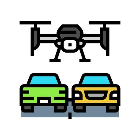 Traffic Monitoring Drone Color Icon Vector Illustration 33063704 Vector