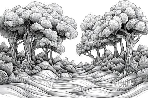 A Tree In The Forest Premium AI Generated Image