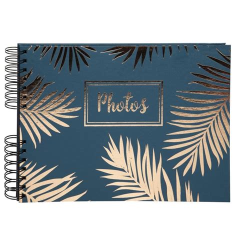 Stock Bureau EXACOMPTA Album photo à spirales pages noires Format x cm PALMA Bleu