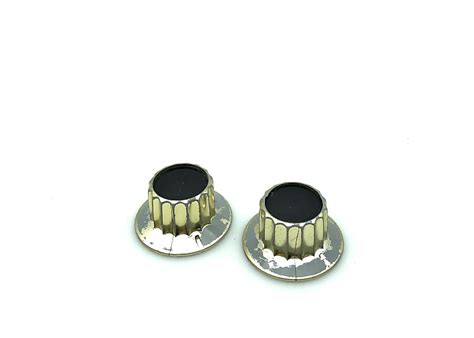 2 Vintage Heathkit Ta 16 Starmaker Amp Knobs Gold Black Reverb