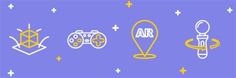 라인 Vr 컨트롤러 게임 증강 현실 Ar 게임 패드 및 3d 모델링 아이콘을 설정합니다 벡터 3차원 형태에 대한 스톡 벡터 아트