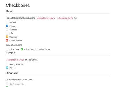 Bootstrap Non Editable Checkbox Clipart
