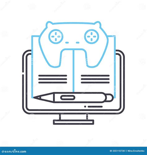 Player Registration Line Icon Outline Symbol Vector Illustration