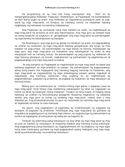 Reflection 4 4 As Pdf