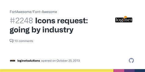 Icons Request Going By Industry · Issue 2248 · Fortawesomefont