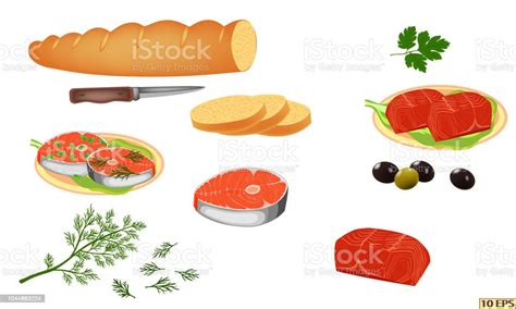 붉은 물고기의 조각입니다 연어 슬라이스를 잘라 흰색 배경에 고립 되는 연어 스테이크 벡터는 물고기의 그림 메뉴의 디자인입니다 해산물입니다 0명에 대한 스톡 벡터 아트 및