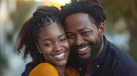 Ai Generated In This Heartwarming Shot The Black Couples Happiness Is