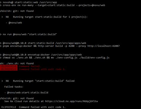 Nv 1516 Novuweb Container Is Getting Exited Due To Some Error