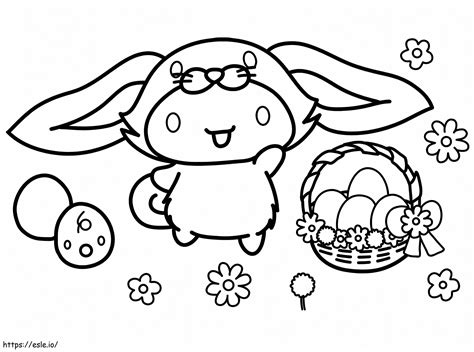 Cinnamoroll Paskah Gambar Mewarnai