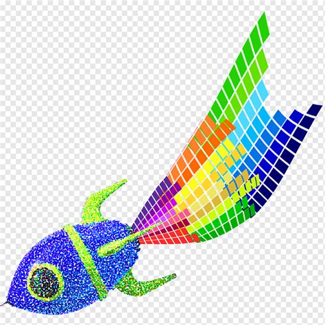 Spaceship Ufo Space Colorful Psychedelic Png Pngwing