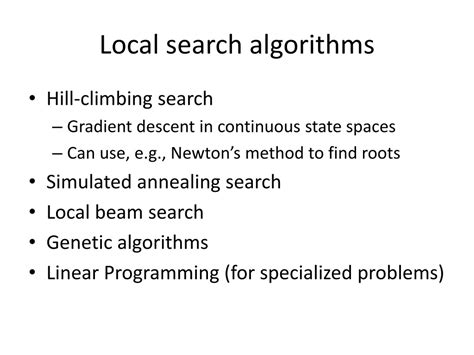 ppt explore local search algorithms optimizing for good solutions