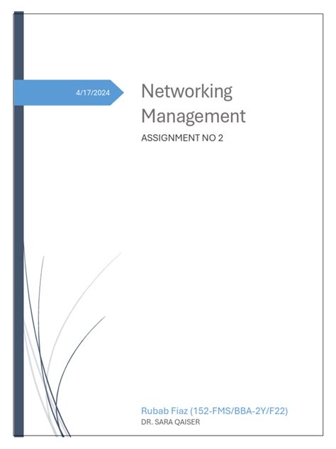 Networking Management Assignment 2 Pdf Computer Network Web Server