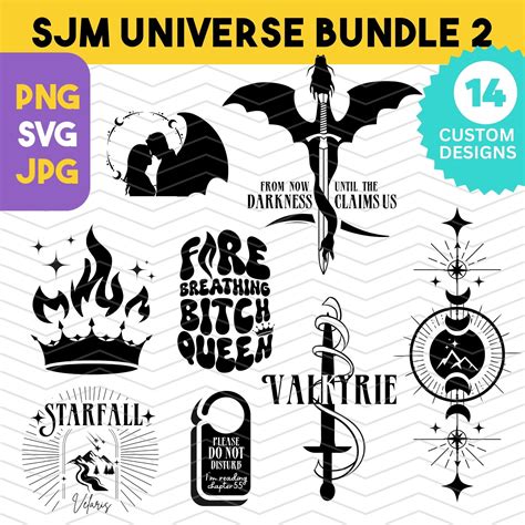 Acotar Svg Bundle Crescent City Throne Of Glass And Acotar Files