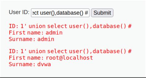 Dvwa Sql Injection Noones Blog