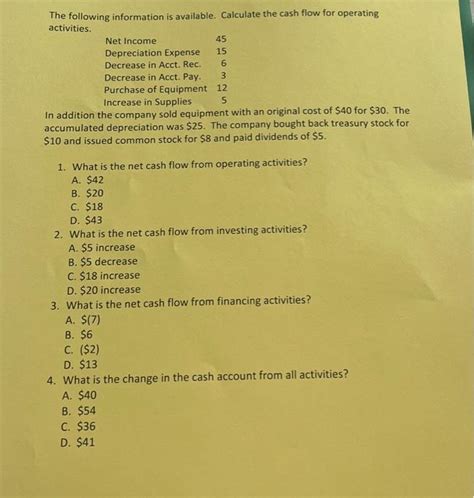 solved the following information is available calculate the