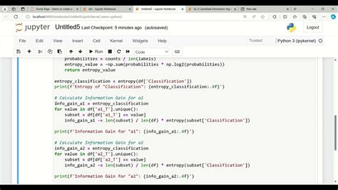 Ex 4 Decision Tree Implementation Using Id3 Algorithm Youtube