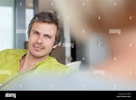 Man Looking At His Wife Stock Photo Alamy