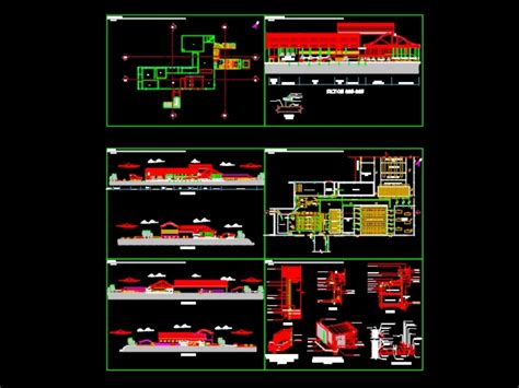 Industrial Design Of A Fish Processing Factory In Dwg 2180 Mb Cad