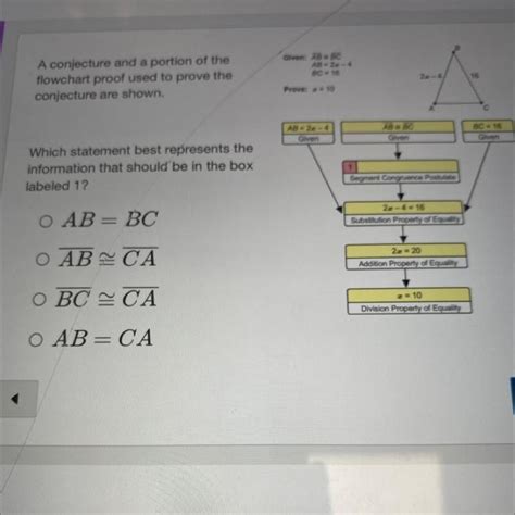 [FREE] A conjecture and a portion of the flowchart proof used to prove the conjecture are shown ...