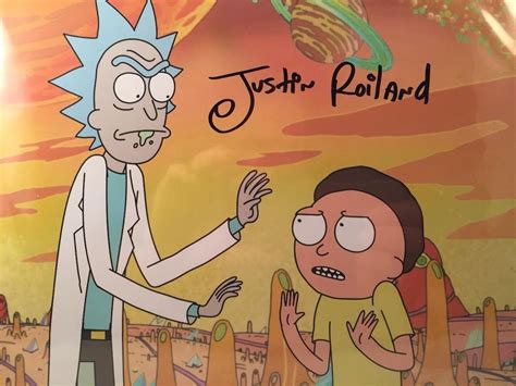 Original Rick And Morty Justin Roiland Signed Autograph Photo Planet Poster 8 X 10 1900378811