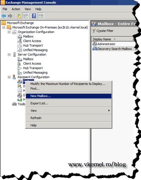 Create Exchange 2010 Mailboxes Using Exchange Management Console EMC Adrian Costea S Blog