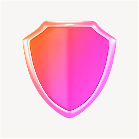 Shield Icon 3d Gradient Design Premium Psd Illustration Rawpixel