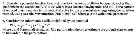 Solved Consider A Potential Function That Is Similar To A Chegg Com