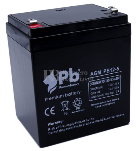 Batería 12 Voltios 5 Amperios Premium Pb12 5 Baterias Para Todo