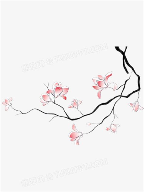 玉兰树简笔画古风 玉兰树简笔画花卉 玉兰树简笔画儿童 大山谷图库