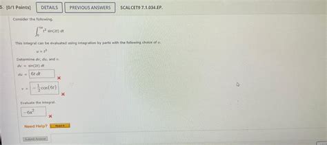 Solved Consider The Following ∫0tat2sin 2t Dt This Integral