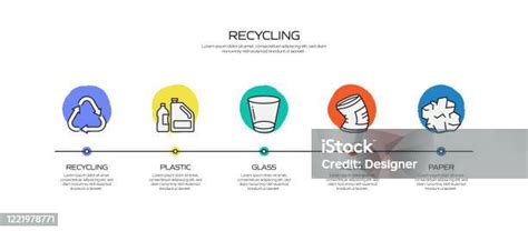 재활용 및 제로 폐기물 인포 그래픽 템플릿 요소 및 아이콘 간단한 벡터 인포그래픽 디자인 0명에 대한 스톡 벡터 아트 및 기타