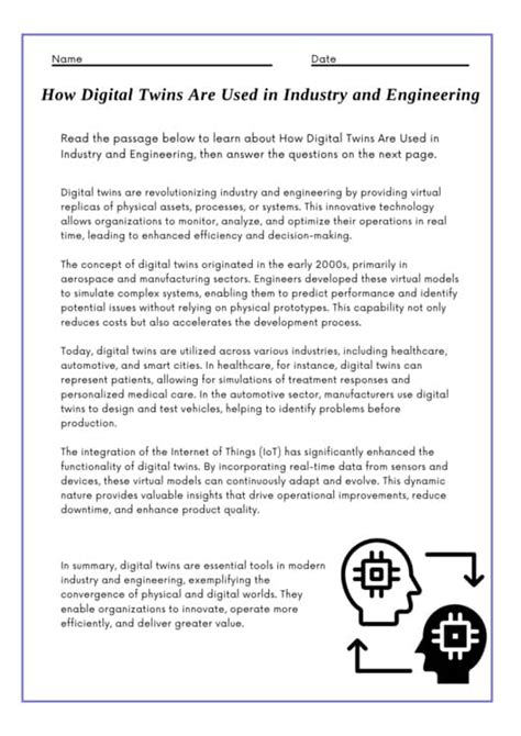 How Digital Twins Are Used In Industry And Engineering Reading Comprehension
