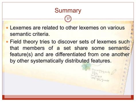 Lexical Relations In Semantic Pptx Genealogy And Ancestry Hobbies And Interests
