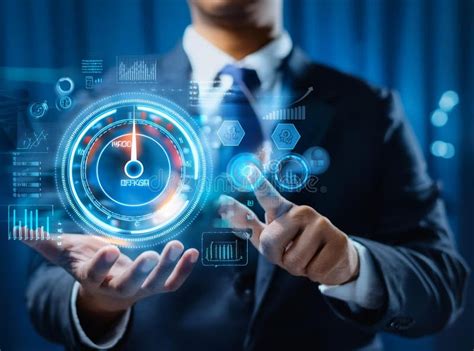 Business Analytics Technology With Futuristic Interface Growth Projection And Efficient