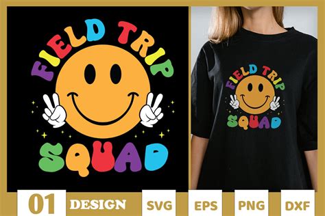 School Field Trip Squad Groovy 2024 Svg Graphic By Skinite · Creative