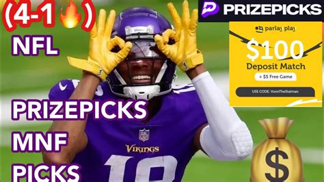 4 1🔥 Prizepicks Nfl Mnf Picks Parlayplay Picks Podcast Nfl Youtube