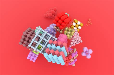 분자 스타일 콘셉트 디자인 텍스처에 대 한 상호 잠긴 사각형 또는 피라미드 배경 3d 렌더링 0명에 대한 스톡 사진 및 기타