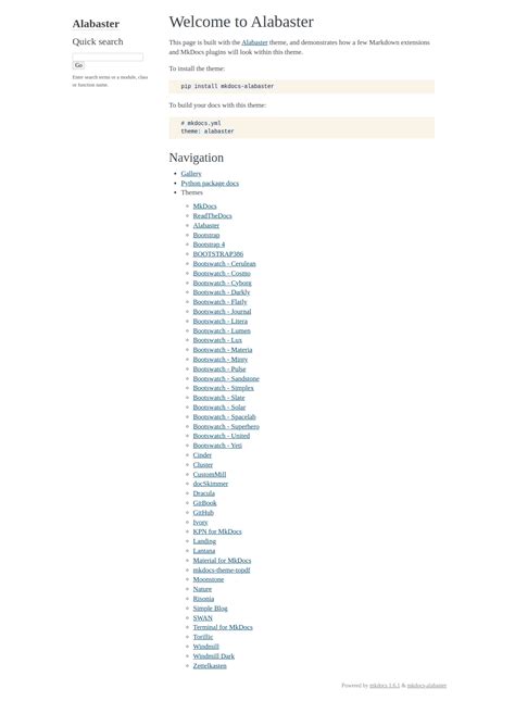 Github Mkdocs Catalog Trophy A List Of Awesome Mkdocs Projects And