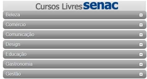 Cursos Livres Do Senac 2017 Totalmente GrÁtis Veja A Lista E Inscreva