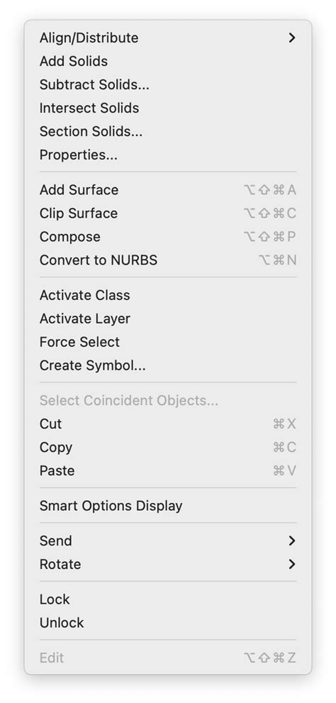 Object Context Menu Goofyness Troubleshooting Vectorworks