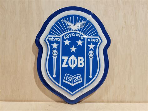 Zeta Phi Beta Wood Shield Etsy