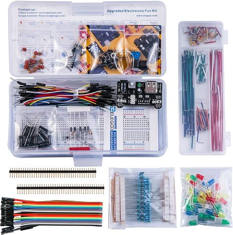 ELEGOO Upgraded Electronics Fun Kit Power Supply Module Jumper Wire X Board EBay
