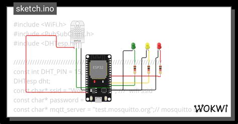 Dhtesp32mqtt Practicando Wokwi Esp32 Stm32 Arduino Simulator